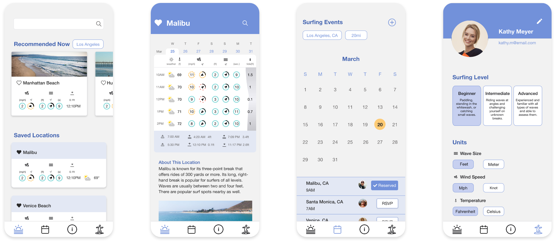 Vela / Surf Forecast App – Sera Lee